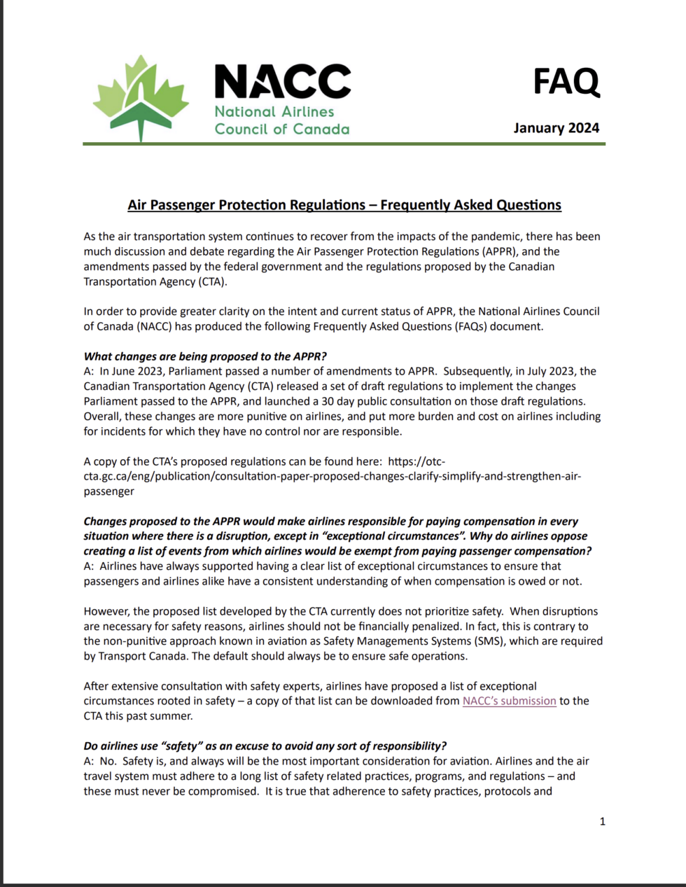 Frequently Asked Questions (FAQ) - Canada's Air Passenger Protection ...